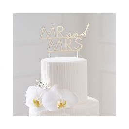 Taarttopper Mr & Mrs Acryl Goud Ginger Ray | Daily Style