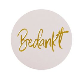 Stickers Rond Bedankt Goud (24 stuks) | Daily Style